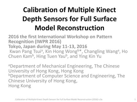Calibration Of Multiple Kinect Depth Sensors For Full Surface Model