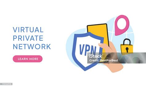 Vpn 가상 사설망 서비스 소프트웨어 인터넷 보안 및 Vpn 개인 정보 데이터 암호화 플랫 벡터 그림은 흰색 배경에 웹 사이트