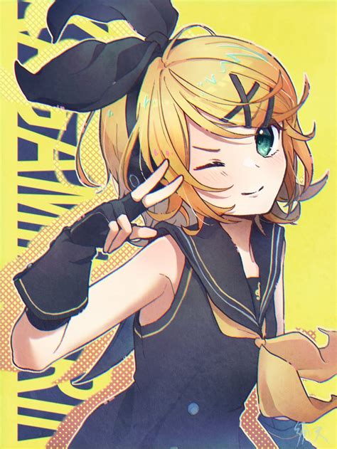 Kagamine Rin Vocaloid Drawn By Haru1suama Danbooru