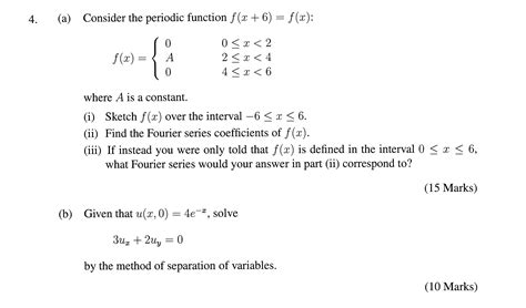 solved a consider the periodic function f x 6 f x