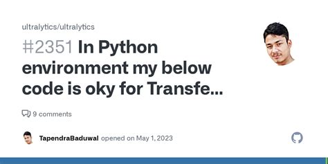 In Python Environment My Below Code Is Oky For Transfer Learning Or