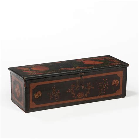 Bonhams Skinner Japanned Box Probably Lydia Ramsdell 1801 84