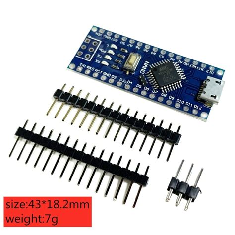 placa compatível com arduino nano v3 usb c com pinos soldados loja