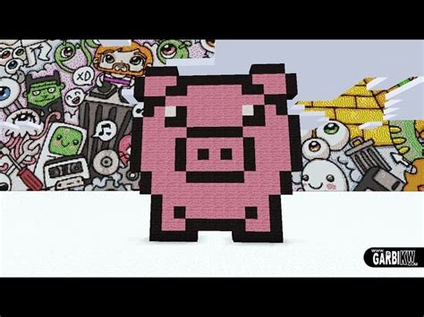 Minecraft Pig Pixel Art