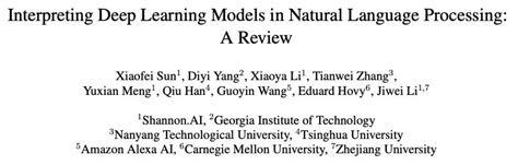 探索NLP模型可解释性的 种姿势 知乎
