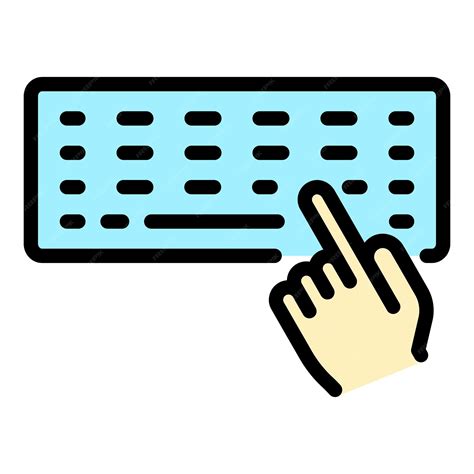 Premium Vector Home Office Keyboard Icon Outline Home Office Keyboard Vector Icon Color Flat