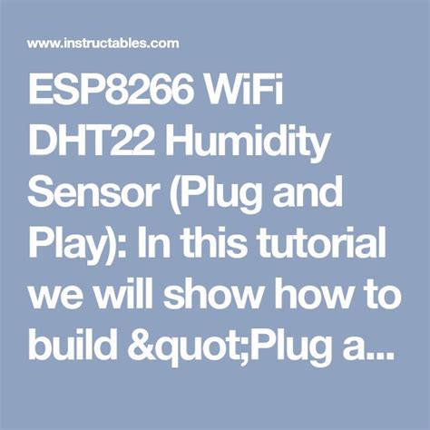 esp8266 wifi dht22 humidity sensor plug and play