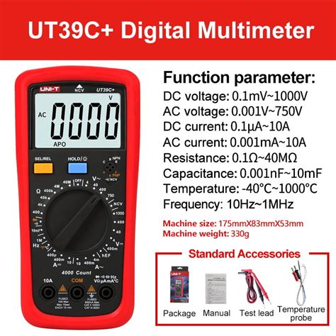 Uni T Digital Multimeter Ut39a Ut39c Manual Range Electrician