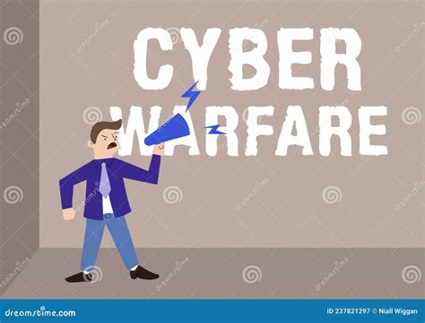 Writing Displaying Text Cyber Warfare Business Overview Virtual War Hackers System Attacks