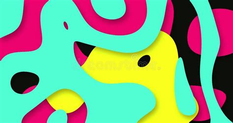 Oil Lamp Trendy Abstract Wavy Background Psychedelic Animated