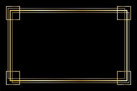 Elegant Gold Frame On Black Royalty Free Vector Image