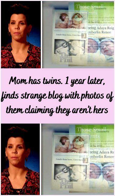 Mom Has Twins 1 Year Later Finds Strange Blog With Photos Of Them