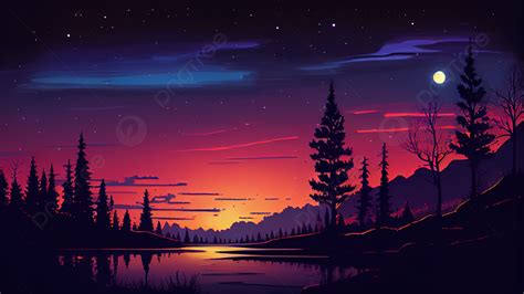 아름다운 숲 일몰 배경 숲 일몰 눈부신 배경 일러스트 및 사진 무료 다운로드 Pngtree