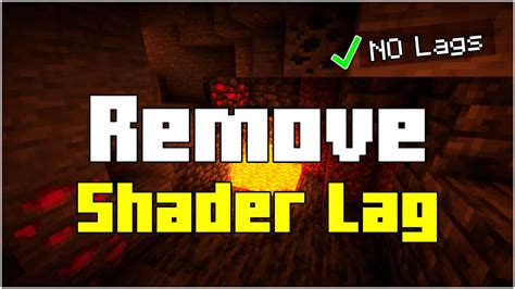 How To Remove Shader Lag For Minecraft FPS YouTube