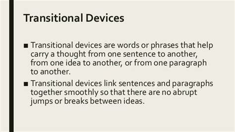 Transitional Devices