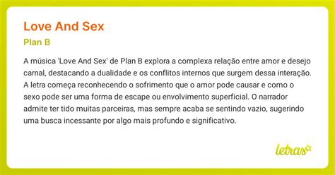 Significado Da Música Love And Sex Plan B Letrasmusbr Significado Da Música Love And Sex Plan B Letrasmusbr