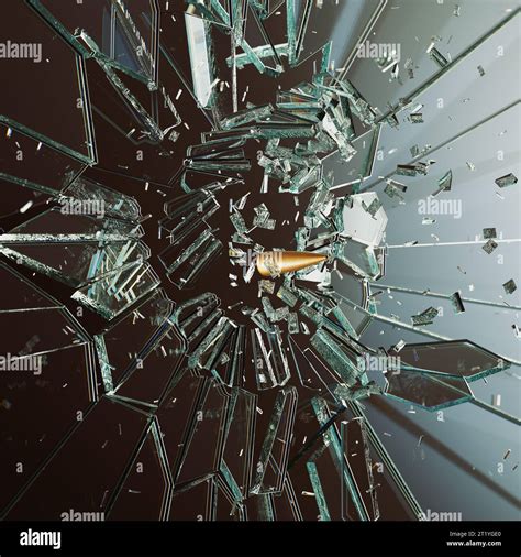 Slow Motion Shot Beautifully Captures The Precise Moment A Powerful Bullet Pierces Through Glass