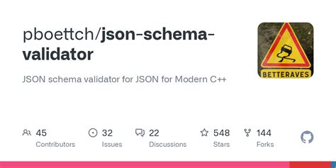 Github Pboettch Json Schema Validator Json Schema Validator For Json For Modern C