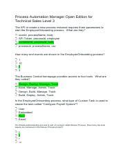 Process Automation Manager Open Edition For Technical Sales Level Pdf Process Automation