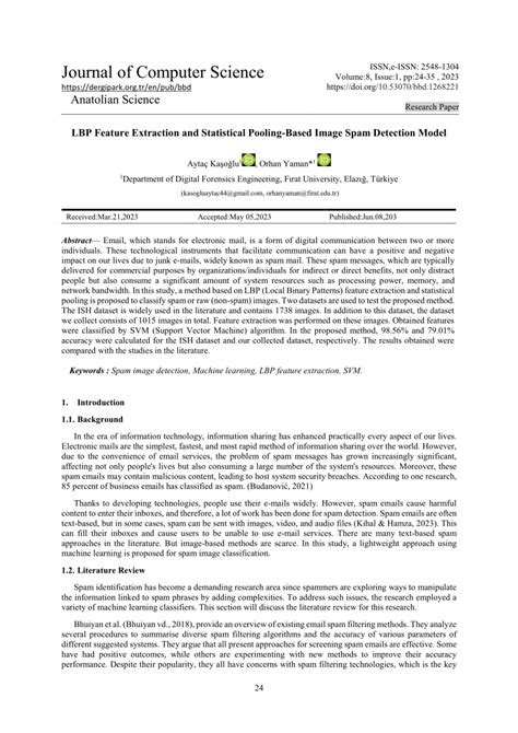 Pdf Lbp Feature Extraction And Statistical Pooling Based Image Spam