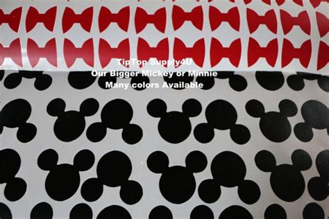 12 Larger Mickey Mouse Or Minnie Mouse Vinyl By Tiptopsupply4u 375 Minnie Mouse Party