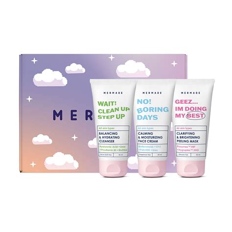 Набір для догляду за обличчям Mermade крем 50 мл пілінг маска 50 мл гель для вмивання 50