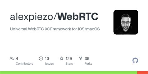 github alexpiezo webrtc universal webrtc xcframework for ios macos