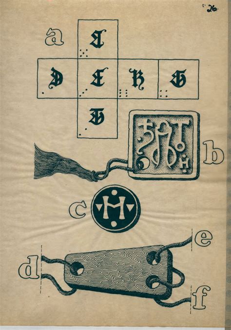 R 1 26 Drawing Of An Unfolded Cube An Amulet With Phallus A Circle And An Oblong Object