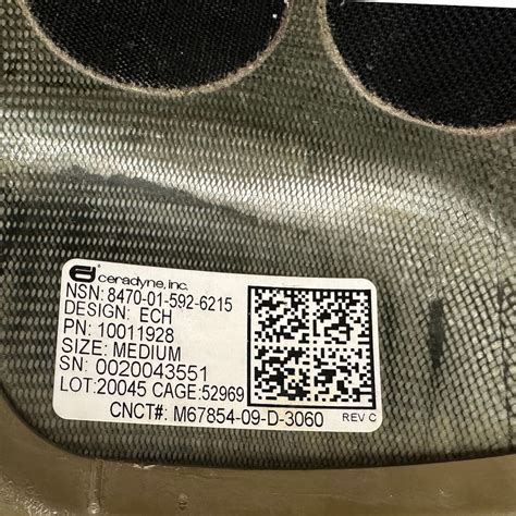 Ceradyne Ech Iiia Low Cut Ballistic Helmet