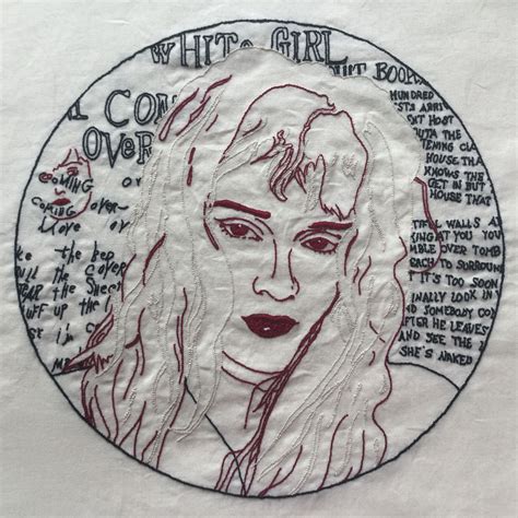 Embroidered Portrait Of Exene Cervenka Art By Diane Dodge Instagram