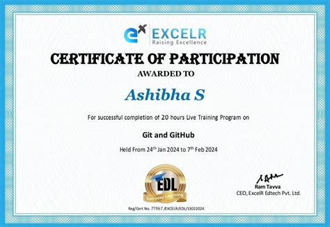 ashibha s on linkedin excelr git github