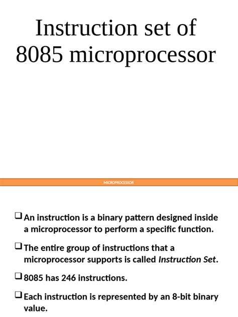 Microprocessor Lecture4 Instruction Set Pdf