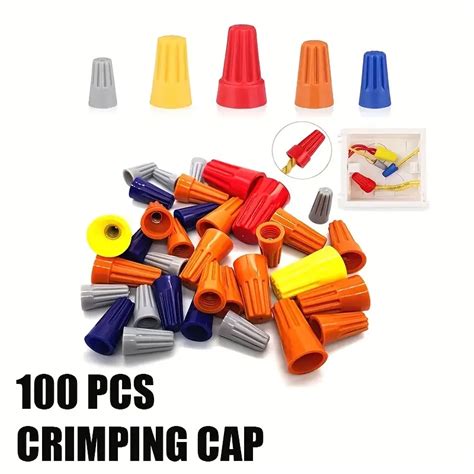 100pcs 나선형 스프링 터미널 캡 절연 케이블 폐쇄 터미널 와이어 커넥터 병렬 와이어 압착 캡 Temu Republic Of Korea