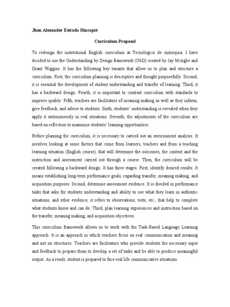 curriculum proposal pdf curriculum cognitive psychology