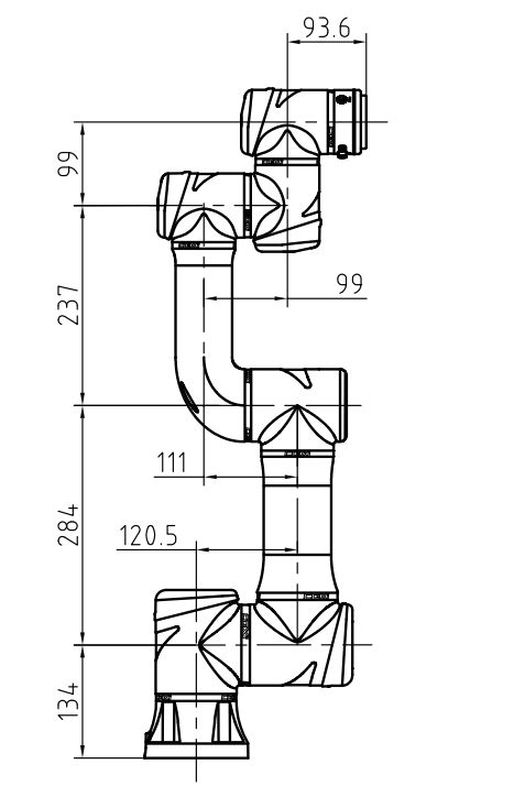 3kg payload 620mm 6 axis collaborative robot arm evs robot
