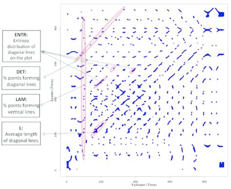 example of a cross recurrence plot of the wrist velocity profile