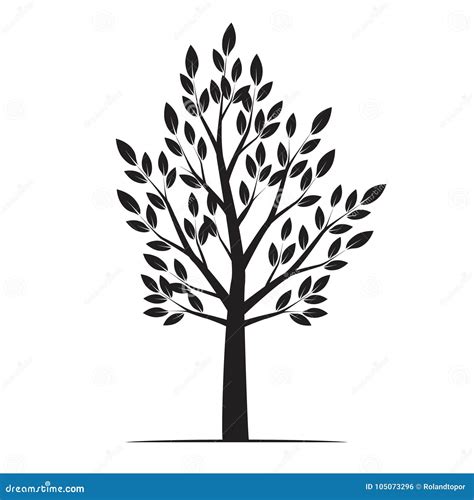 Black Winter Naked Tree Vector Illustration Stock Illustration Illustration Of Elegance