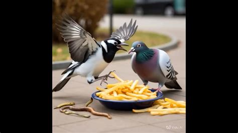 These Two Birds Eating Franch Fries 🍟 Birdslover Birdsong