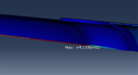 What Would Cause The Stress Distribution In Abaqus Explicit To Only Appear In A Single Row Of
