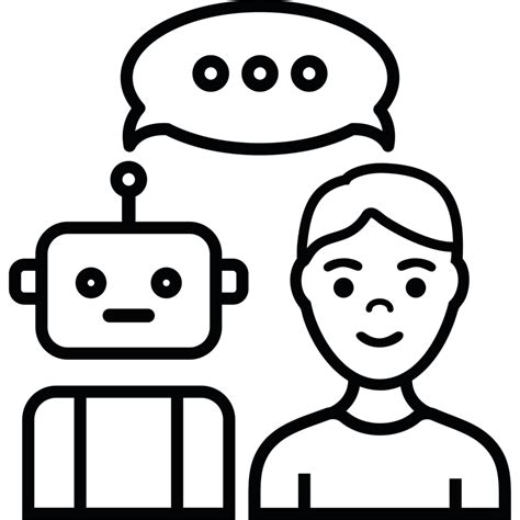 Ai And Human Conversation Icon 59881051 Png