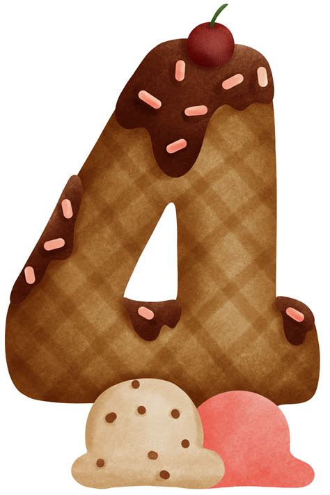Sweet Number Dessert Png