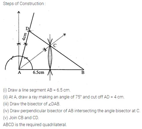 by using ruler and compass only construct a quadrilateral abcd