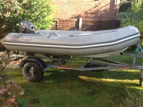 Avon Rover Rib 310 Grey Boat With Engine And Trailer For Sale From