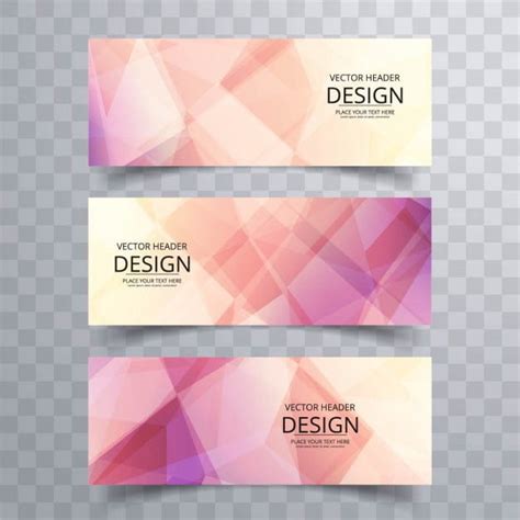 빛나는 기하학적 배너 Eps Uidownload