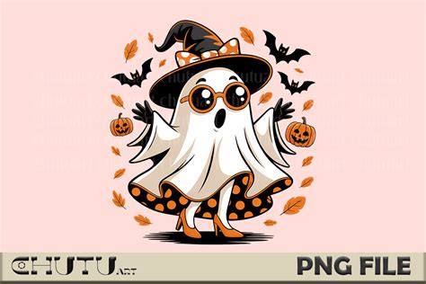 Halloween Ghost Girl Png Cute Witch Graphic By Chutu Art · Creative Fabrica
