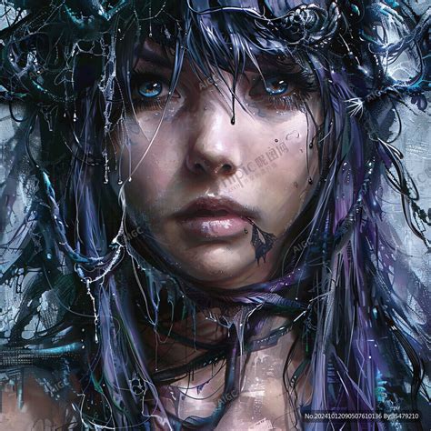 Ai创作图cg插画 Cg绘画作品 高精女孩原画稿 数字美女插画 写实人物插画 Cgi艺术家 数字艺术女孩 Cg绘画 厚涂插画 厚涂头像 Cg艺术家 鹰眼的数字艺术世界 攻壳机动队 赛博朋克装饰