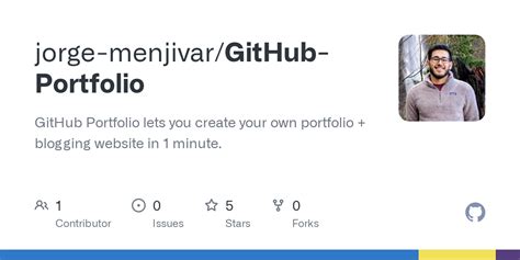 Github Jorge Menjivargithub Portfolio Github Portfolio Lets You