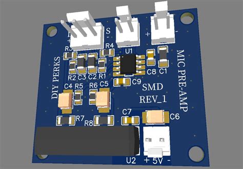 DIY Perks Mic Preamp SMD Platform For Creating And Sharing Projects OSHWLab