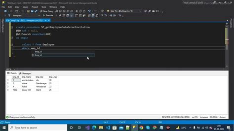 How To Make Stored Procedure In Sql Server Youtube