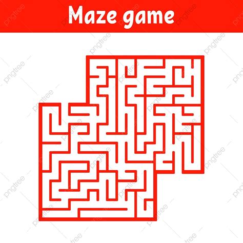 Square Maze Vector Art Png Color Square Maze Vector Background White